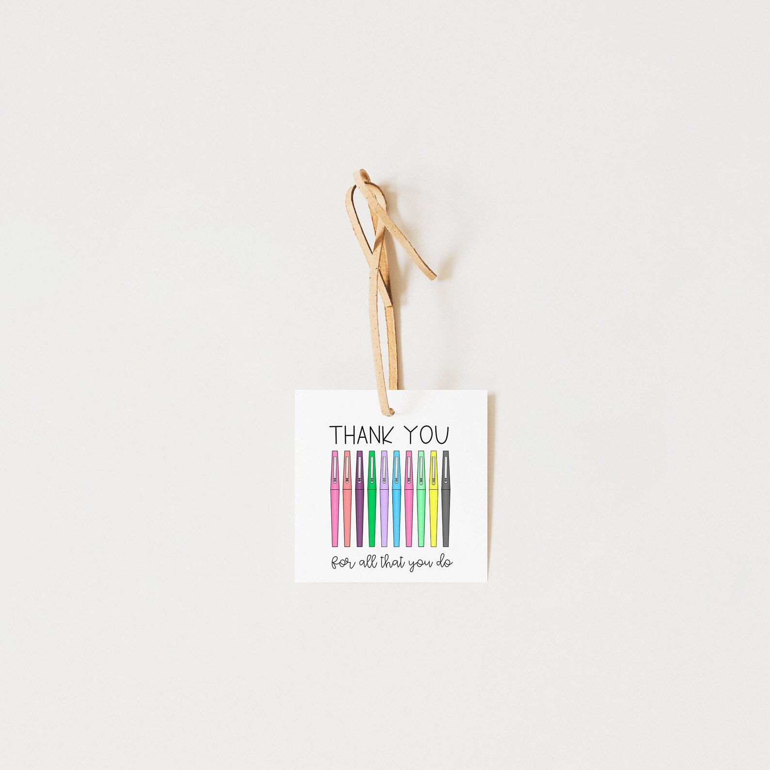 Teacher Thank You Gift Tag, Teacher End Year Gift, Teacher Appreciation ...