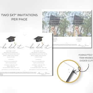Customizable Graduation Invitation Announcement - Celebrate Their ...