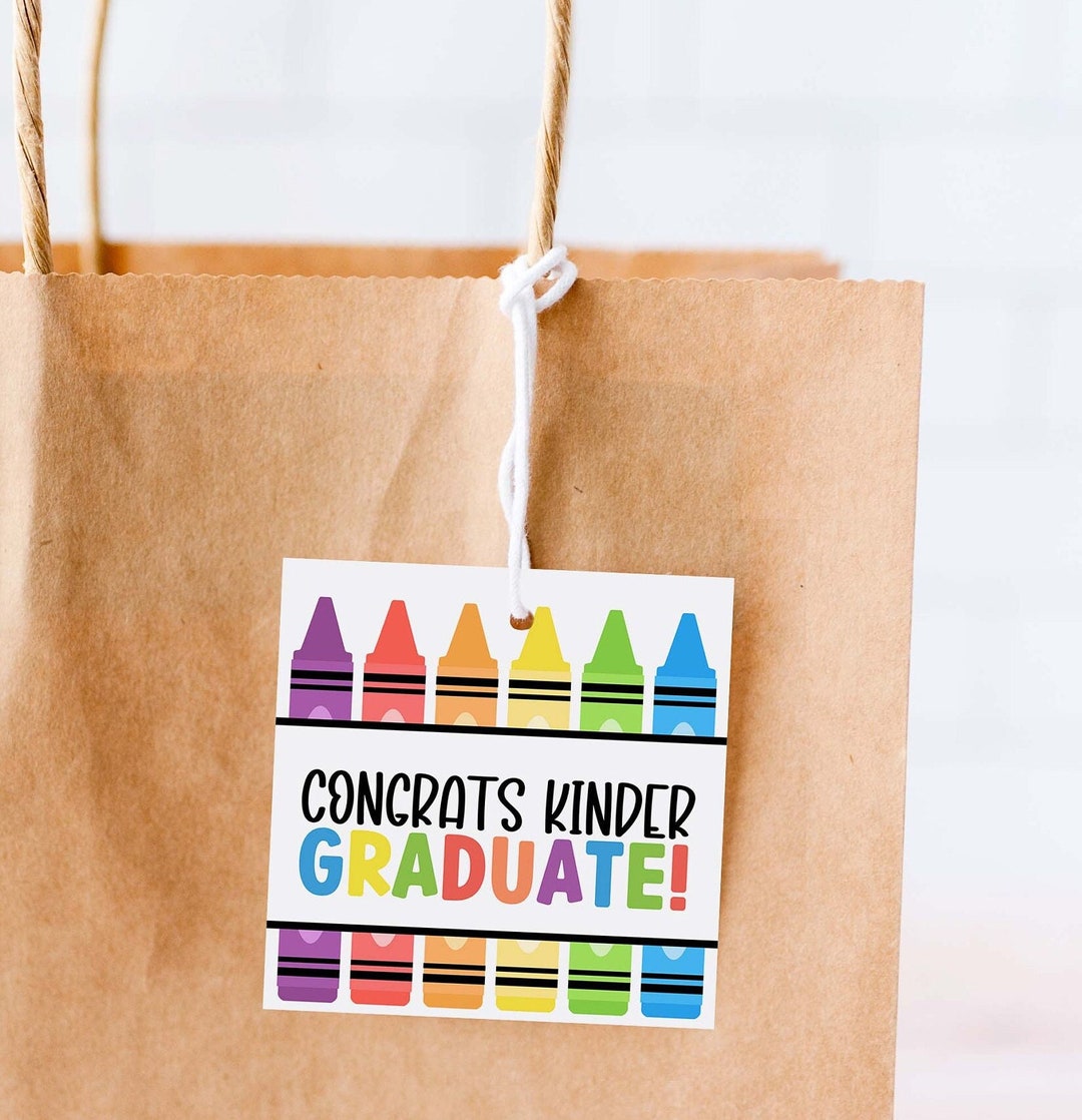 Kinder Graduation Tag Printable PDF - Kindergarten Graduation Tag ...