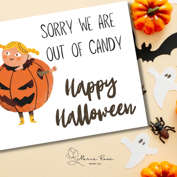 Sorry No Candy Sign - Etsy