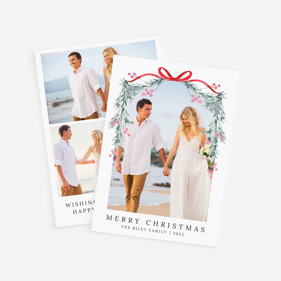 Personalized Holiday Photo Cards Template, Printable Christmas Cards ...