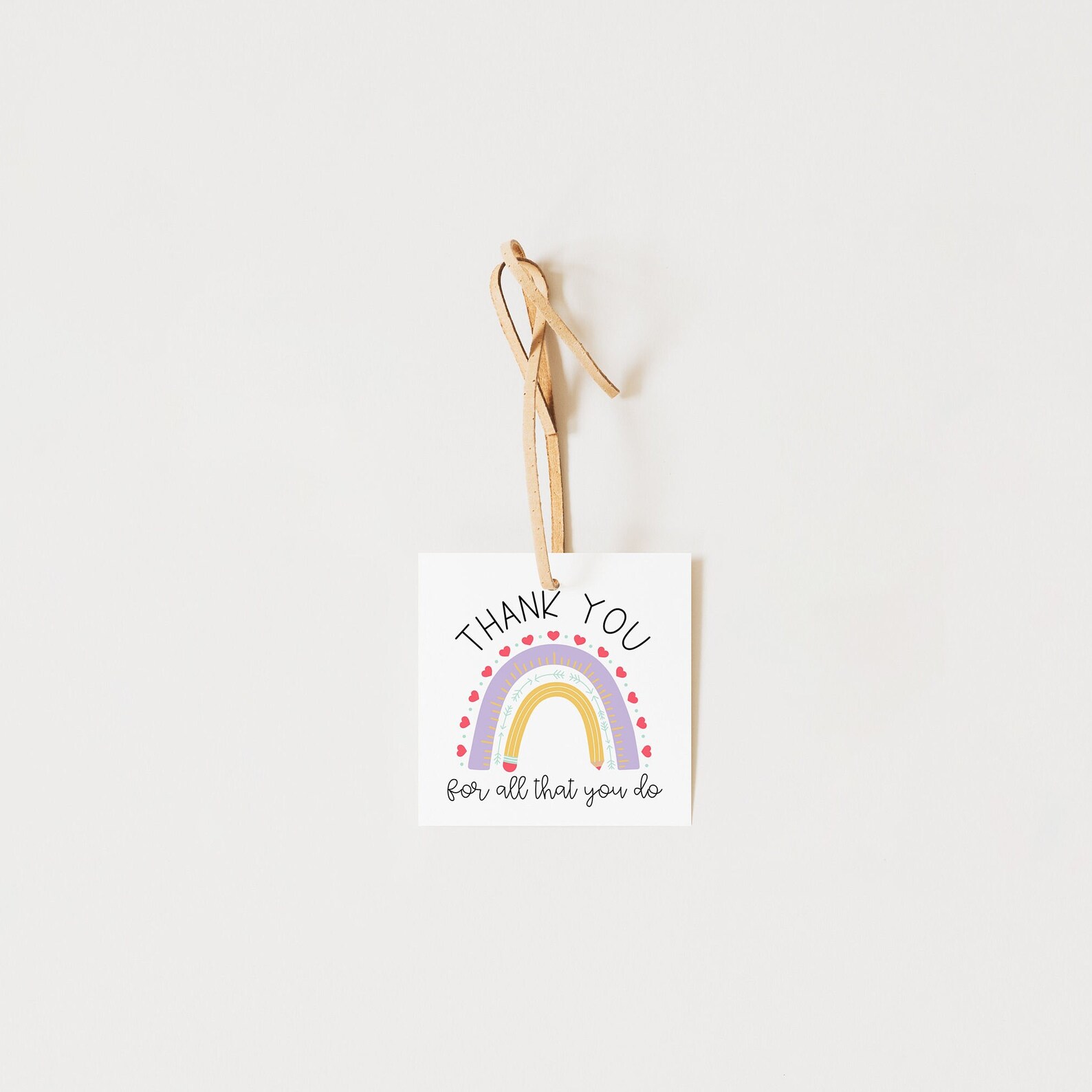 Teacher Thank You Gift Tag Teacher End Year Gift Teacher - Etsy