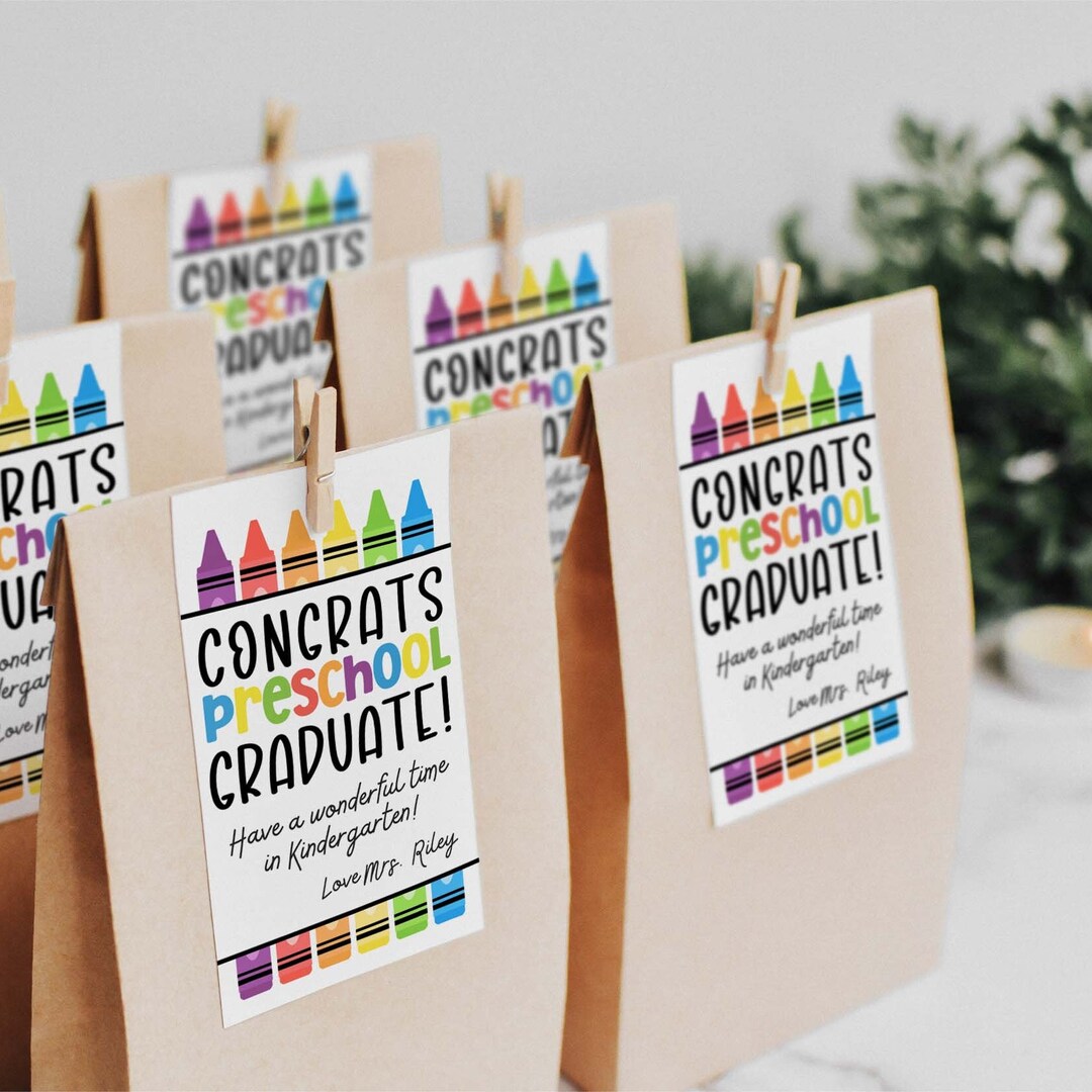 Editable Kinder Graduation Tag - Congrats Kinder Grad - Printable ...