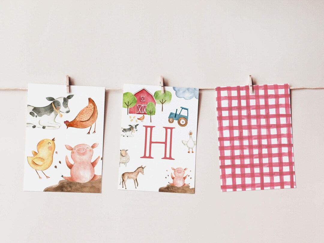 Farm Birthday Party Banner, Custom Happy Birthday Bunting, Farm Themed ...