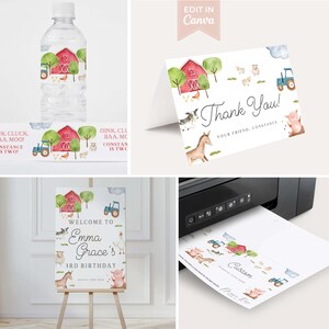 Farm Birthday Party Decorations Bundle - Rustic Party Supplies ...