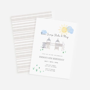 Editable Playground Birthday Invitation Templates - Fun Party Theme ...