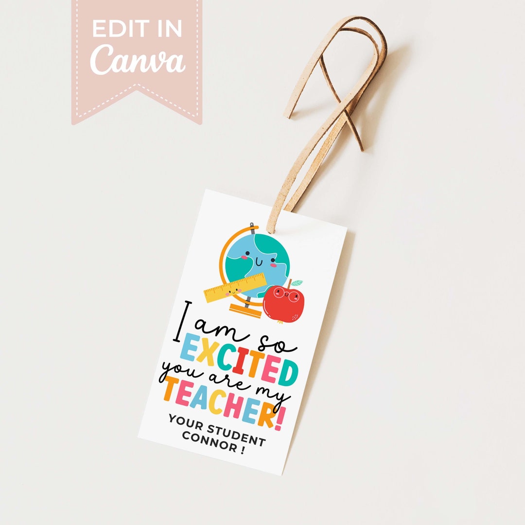 Printable School Supplies Gift Tags Back to School Teacher Thank You ...
