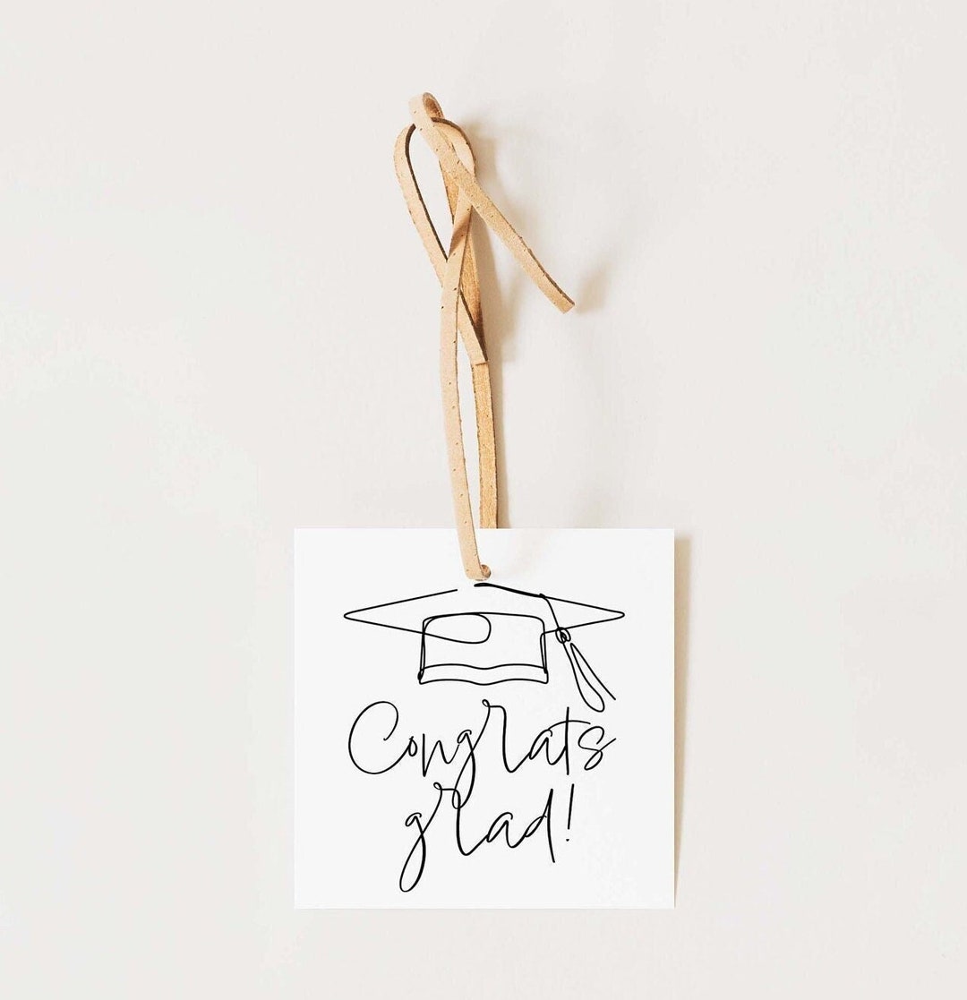 Instant Download Congrats Grad Graduation Tag -m Class of 2024 Gift ...