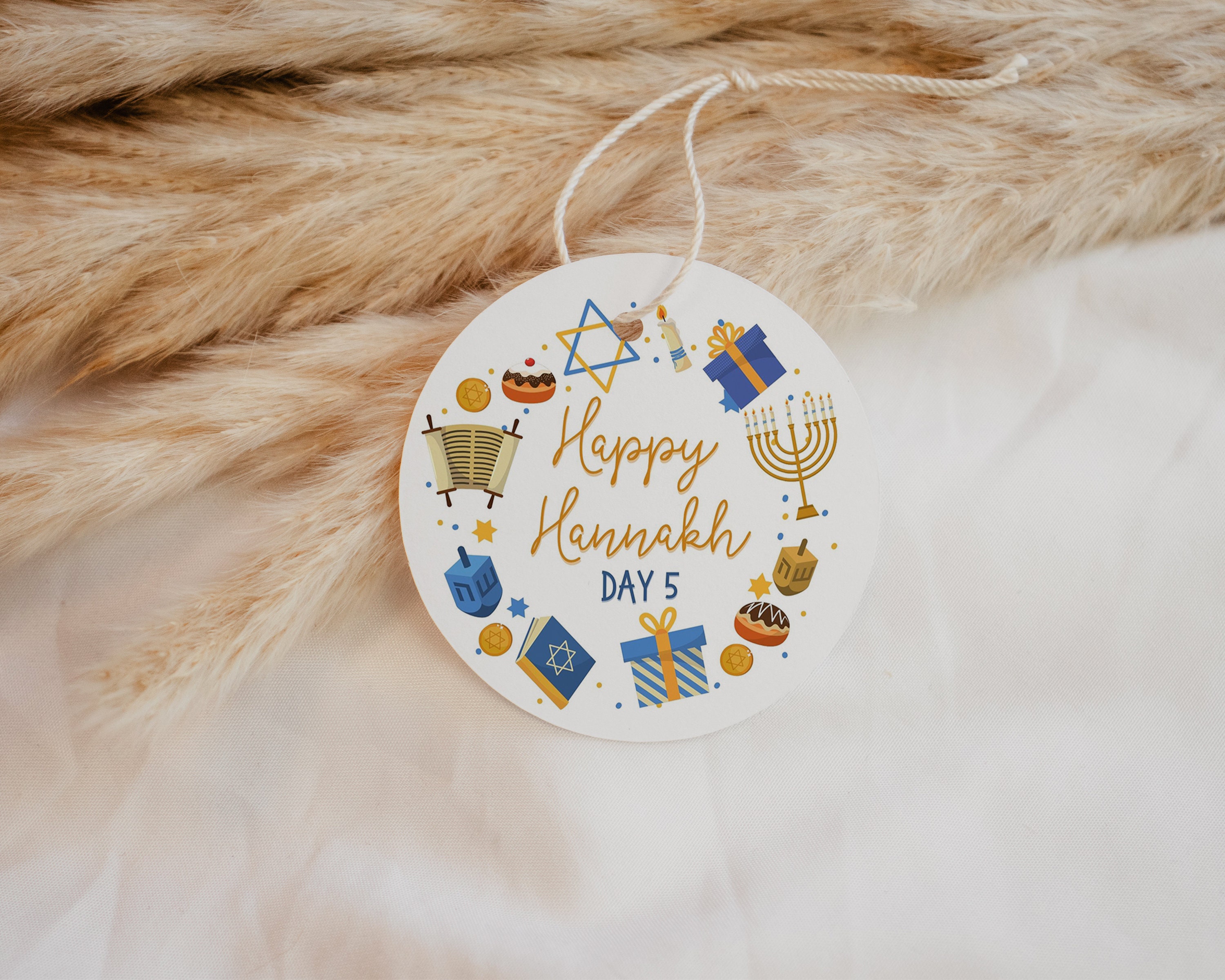 Printable 8 Days of Hanukkah Gift Tags, Hanukkah Wrapping, Minimalist ...
