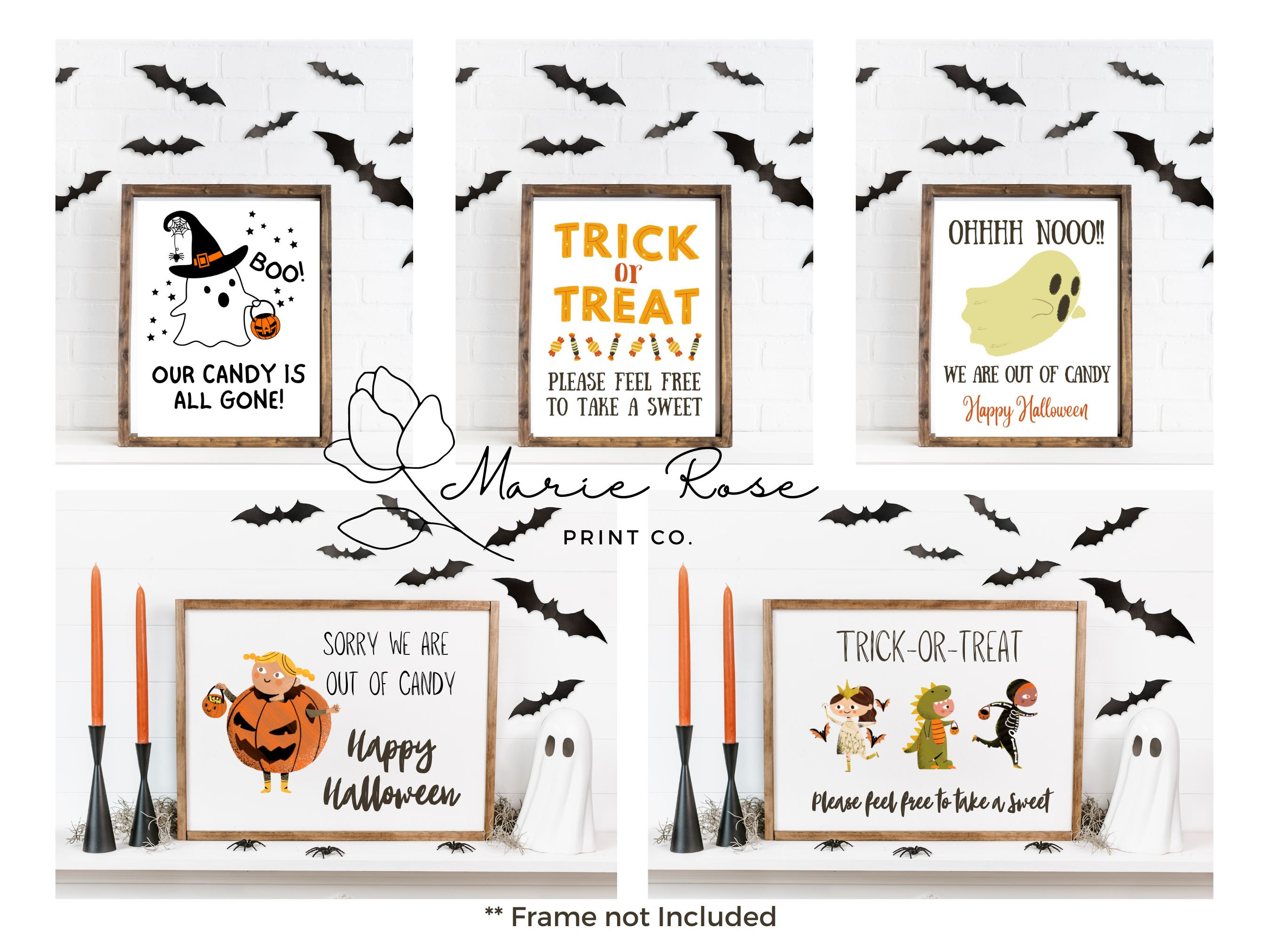 Sorry We Are Out of Candy Sign Halloween Trick or Treat Sign Halloween ...