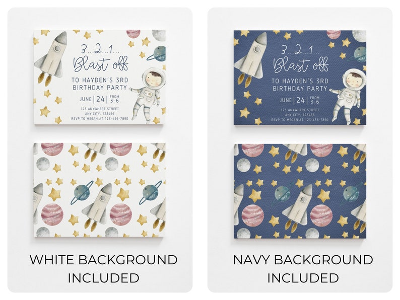 Space-themed Invitation Astronaut Birthday Outer Space Party - Etsy