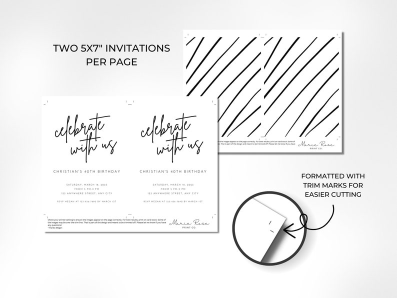 Celebrate With Us Invitation Online Editable Template, Surprise ...
