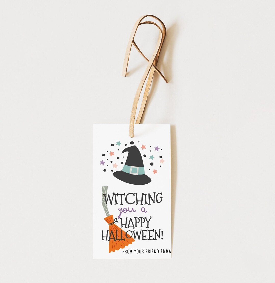 Witching You A Happy Halloween Tag - Perfect for Halloween Party ...