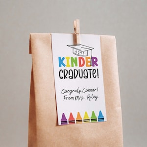 Editable Kinder Graduation Tag - Printable PDF - Kindergarten ...