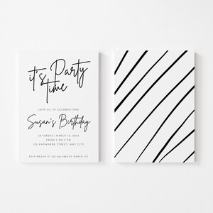 It's Party Time Invitation Online Editable Template, Surprise Birthday ...