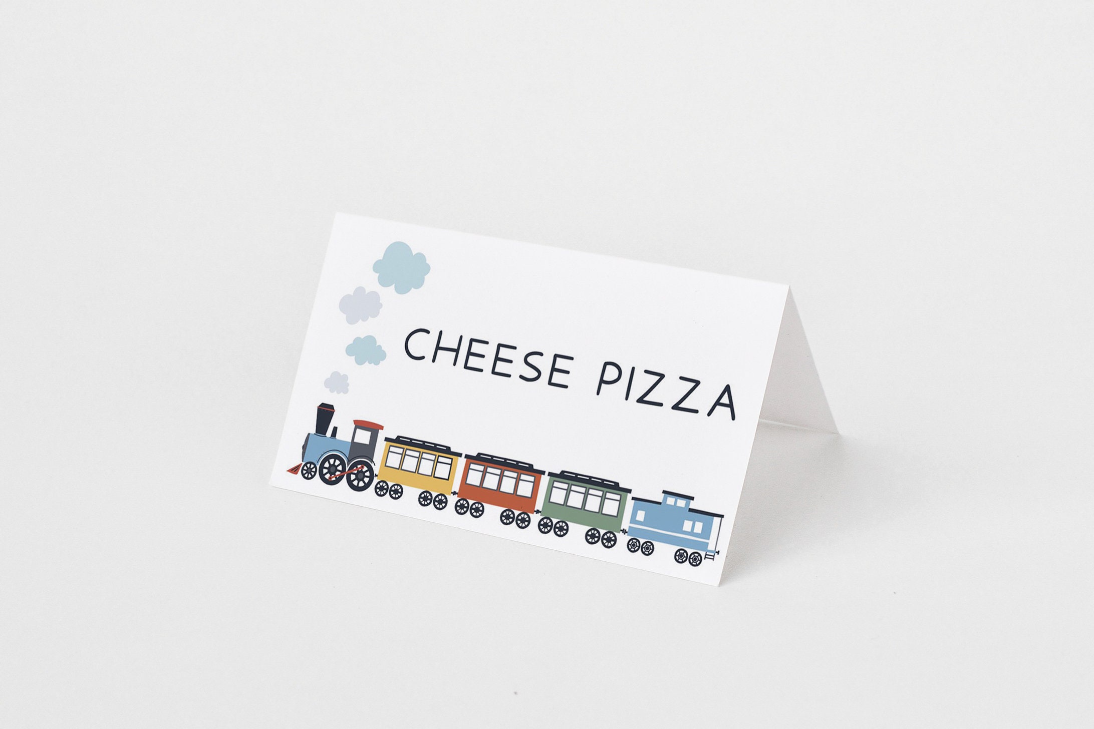 Editable Train Food Tent, Modern Train Label, All Aboard, Editable ...