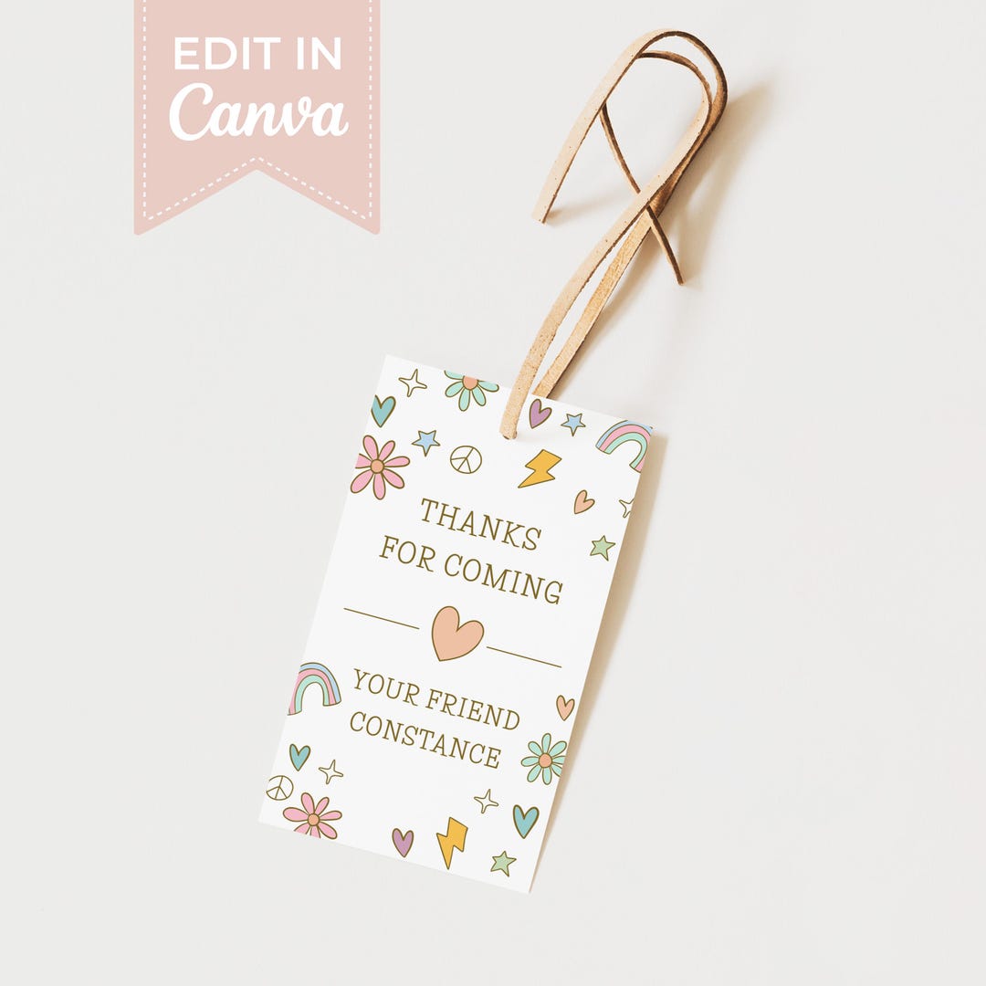 Printable Gift Tags | Editable Canva Template – Preppy Patch Letter ...
