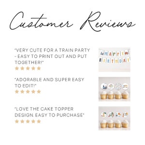 Editable Cup Cake Birthday Toppers, Cupcake Topper Template | Modern ...