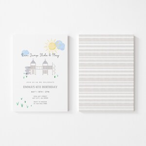 Editable Playground Birthday Invitation Templates - Fun Party Theme ...