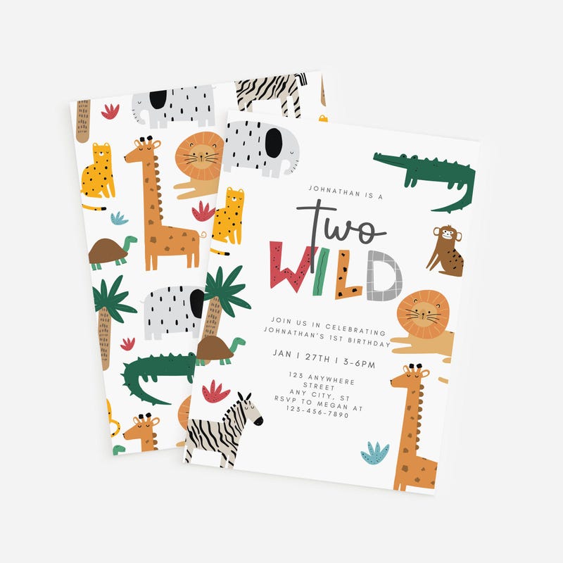 Two Wild Birthday - Etsy