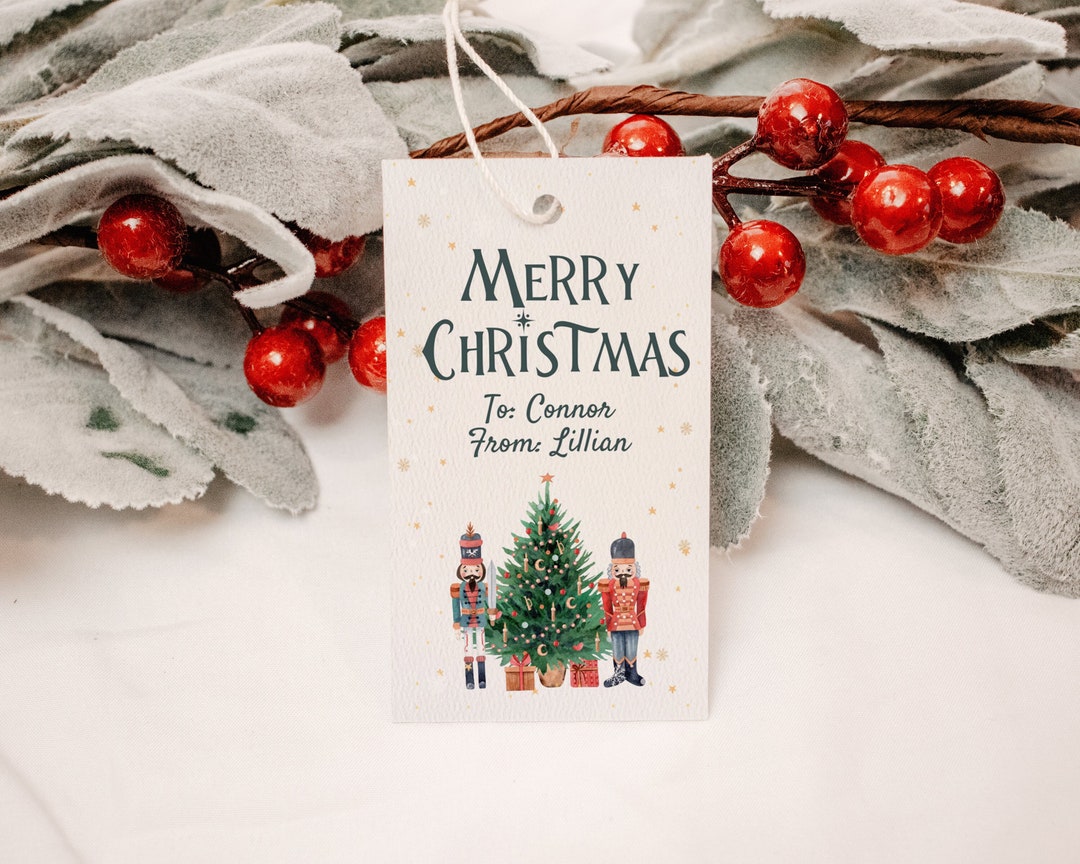 Printable Christmas Gift Tag, Holiday Party Favor Tag, Hygge Christmas ...