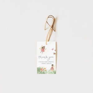 Fairy First Birthday Tags, Enchanting Fairy Theme, Fairy Garden Party ...