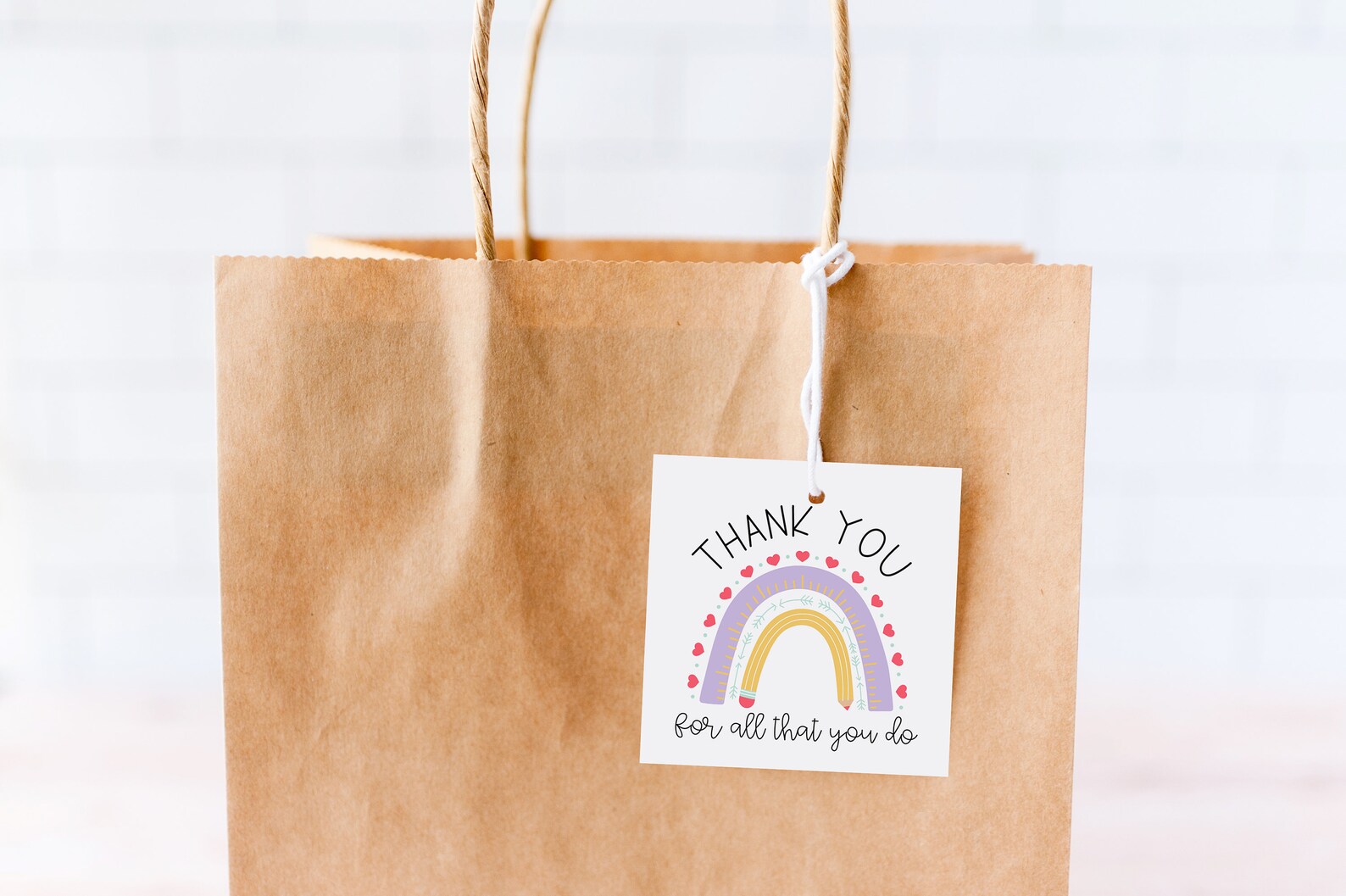 Teacher Thank You Gift Tag Teacher End Year Gift Teacher - Etsy