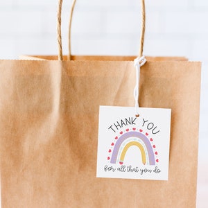 Teacher Thank You Gift Tag Teacher End Year Gift Teacher - Etsy