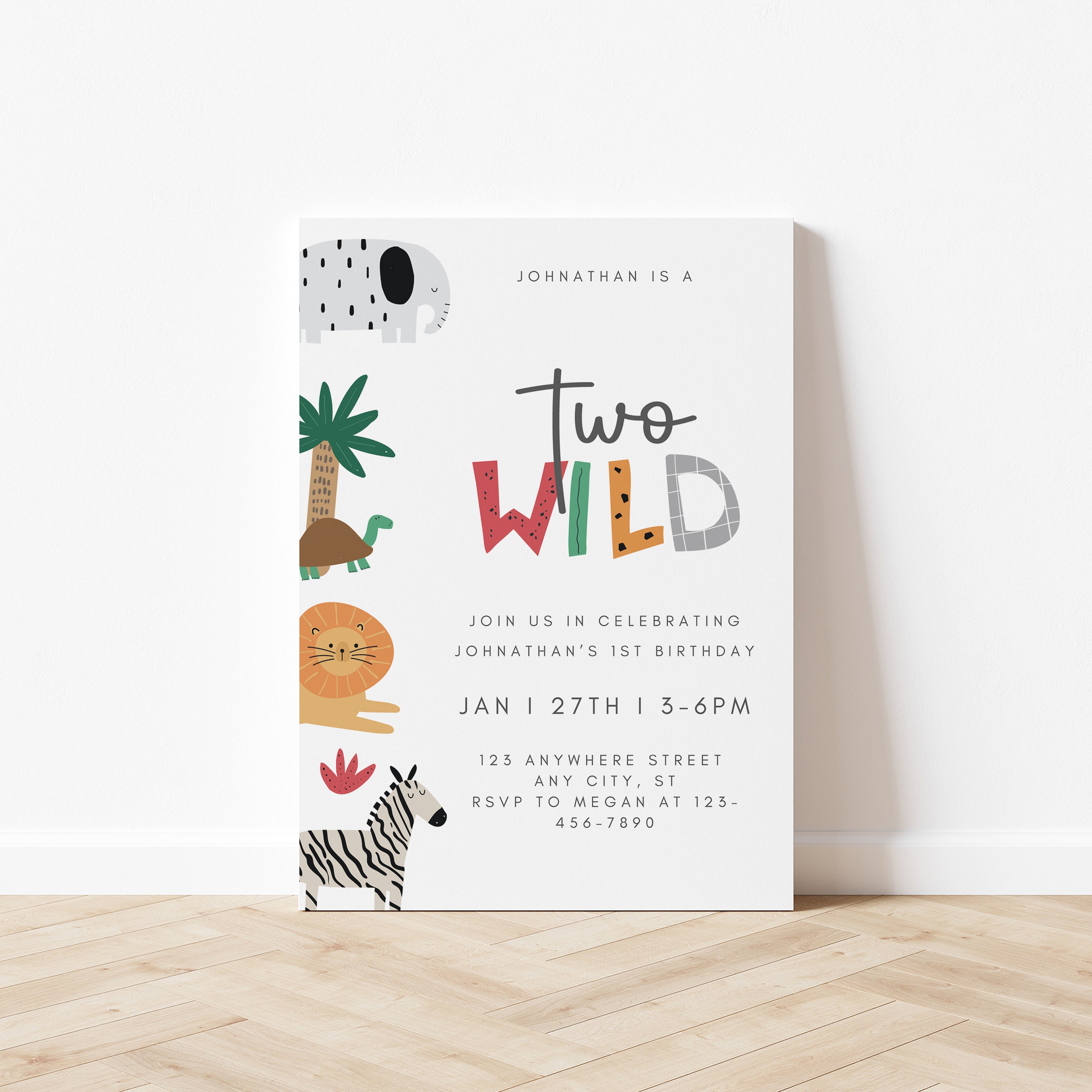 Two Wild Birthday Invitation Boy Two Wild Birthday Invitation Boy 2nd ...