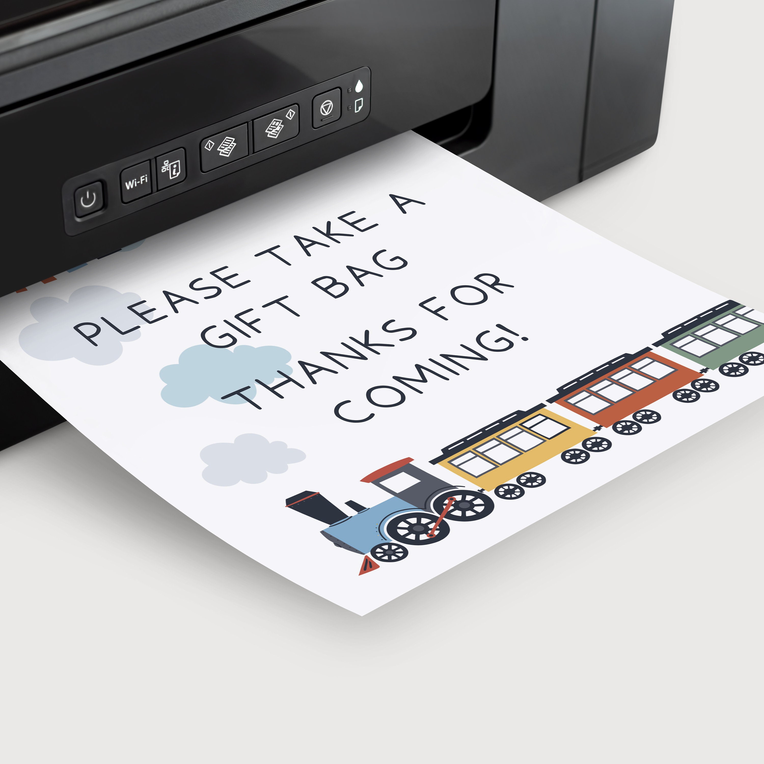 All Aboard Sign, Train Theme Birthday Welcome Sign, Editable 8x10 Sign ...