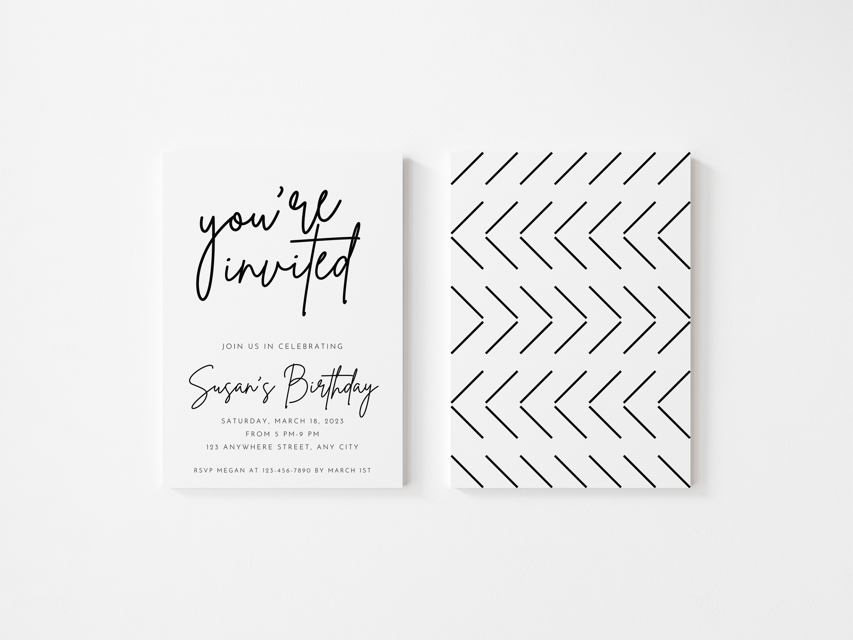 You're Invited Invitation Online Editable Template, Surprise Birthday ...