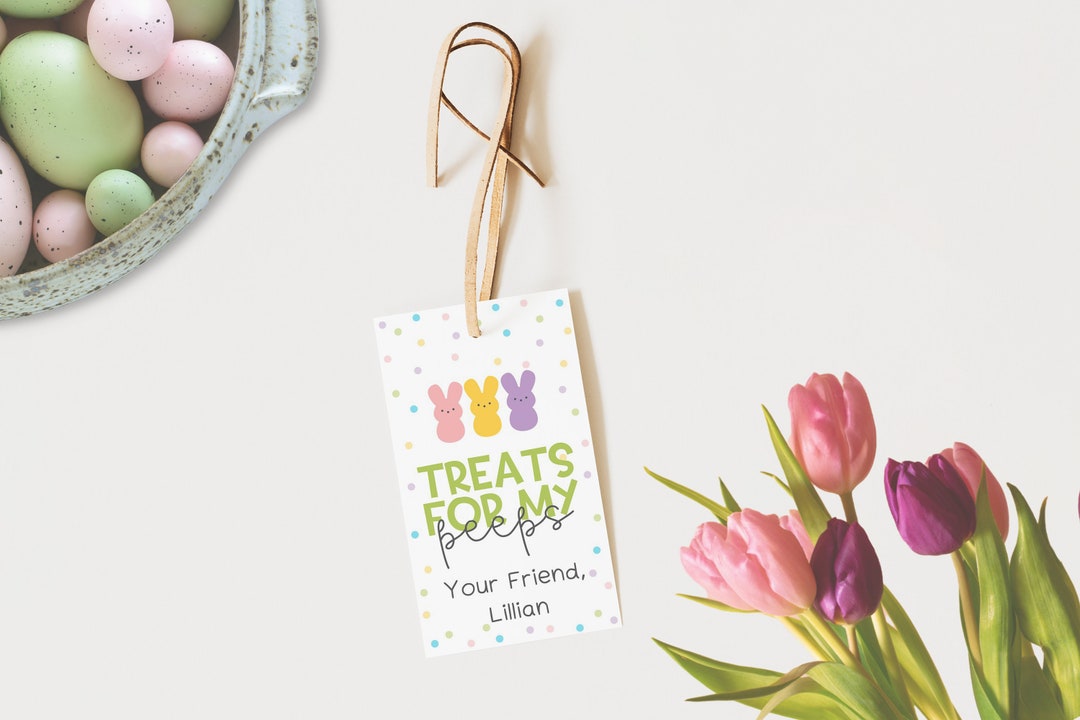 Printable Treats for My Peeps, Instant Download Easter Bunny Ears Gift ...