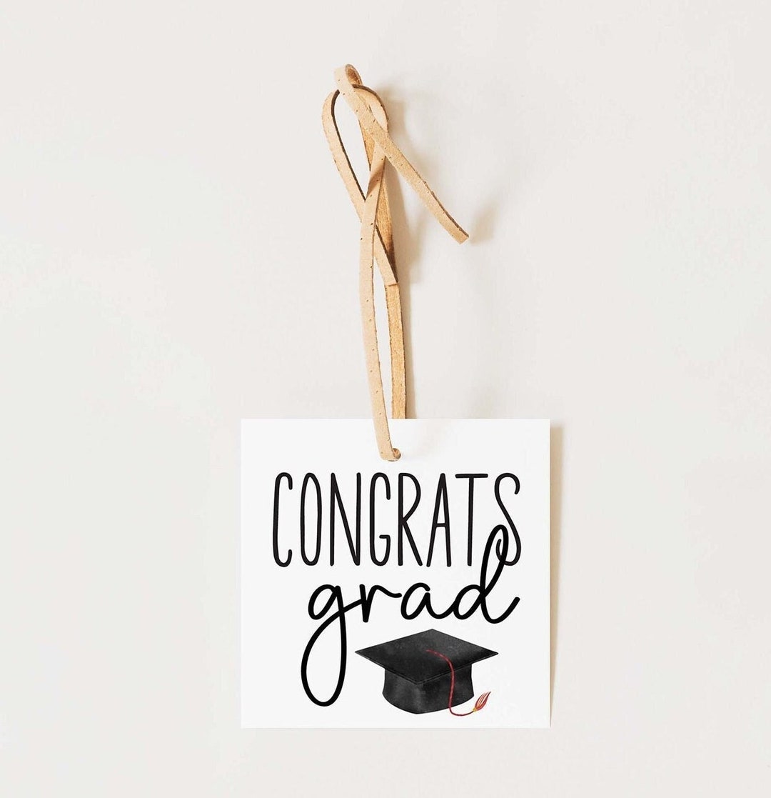 Congrats Grad Graduation Tags, Class of 2024 Gifts, Graduation Cards ...