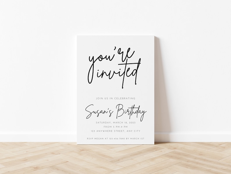 You're Invited Invitation Online Editable Template, Surprise Birthday ...