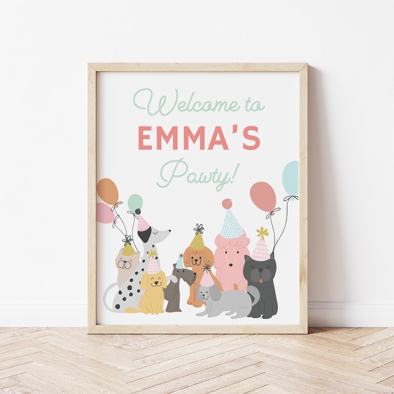 Puppy Birthday Party Adoption Certificate Template Dog Theme Birthday ...