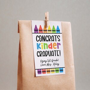 Editable Kinder Graduation Tag- Kindergarten Graduation Tag ...