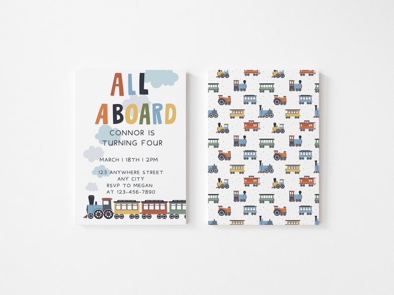 All Aboard Welcome Sign Train Theme Birthday Welcome Sign - Etsy