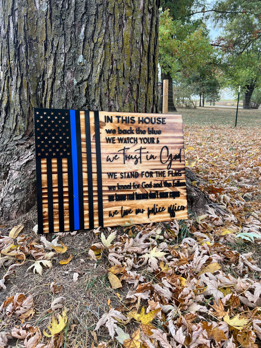 Thin Blue Line Sign Thin Blue Line House Rules Blue Line - Etsy