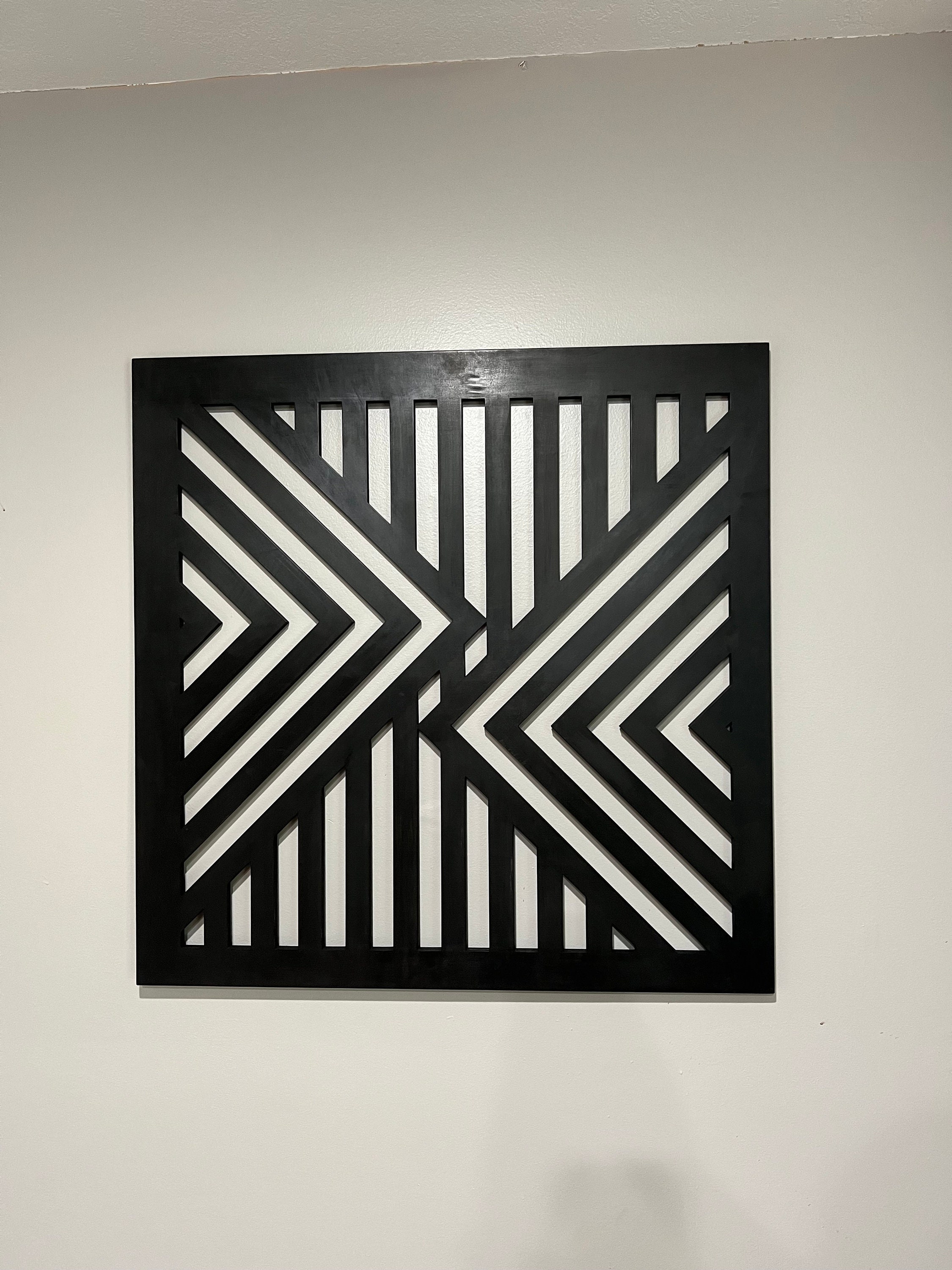 Geometric Wood Panels Geometric Wood Wood Panel Trio of - Etsy