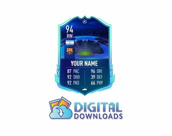 Custom Fifa Card - Etsy