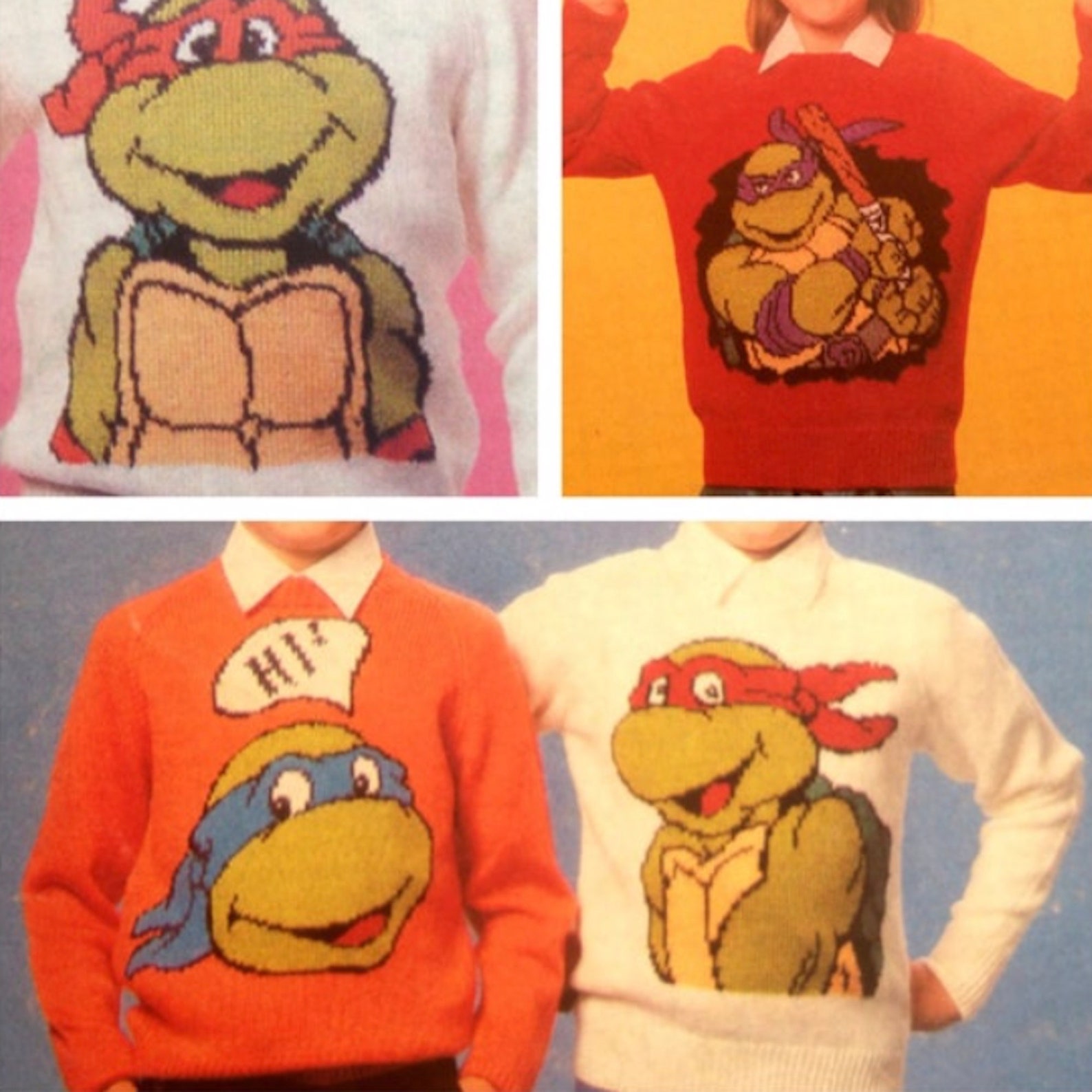 Teenage Mutant Ninja Turtles Sweater Knitting Pattern - Etsy France