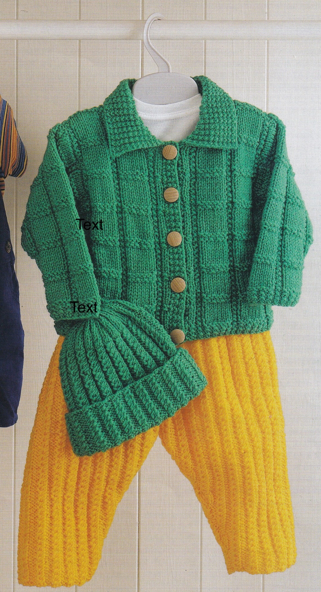 PDF Knitting Pattern for Baby Boy Jacket Hat and Trousers Set - Etsy