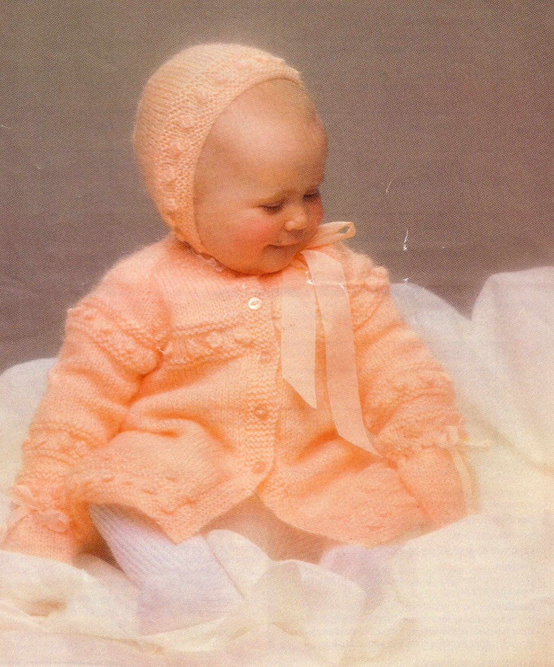 Vintage Baby Knitting Pattern for Matinee Coat Bonnet and Mitts Set - Etsy