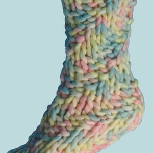 Easy Knit Super Chunky Socks Knitting Pattern - Instant Download - Etsy UK