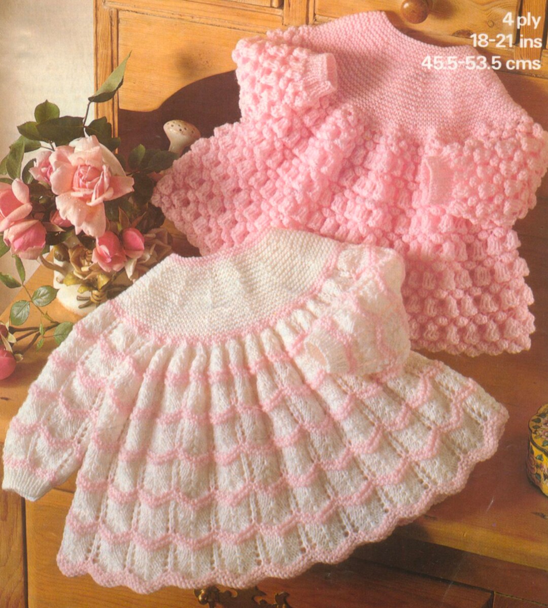 Vintage Knitting Pattern - Baby Angel Tops in 4 Ply Wool - Etsy