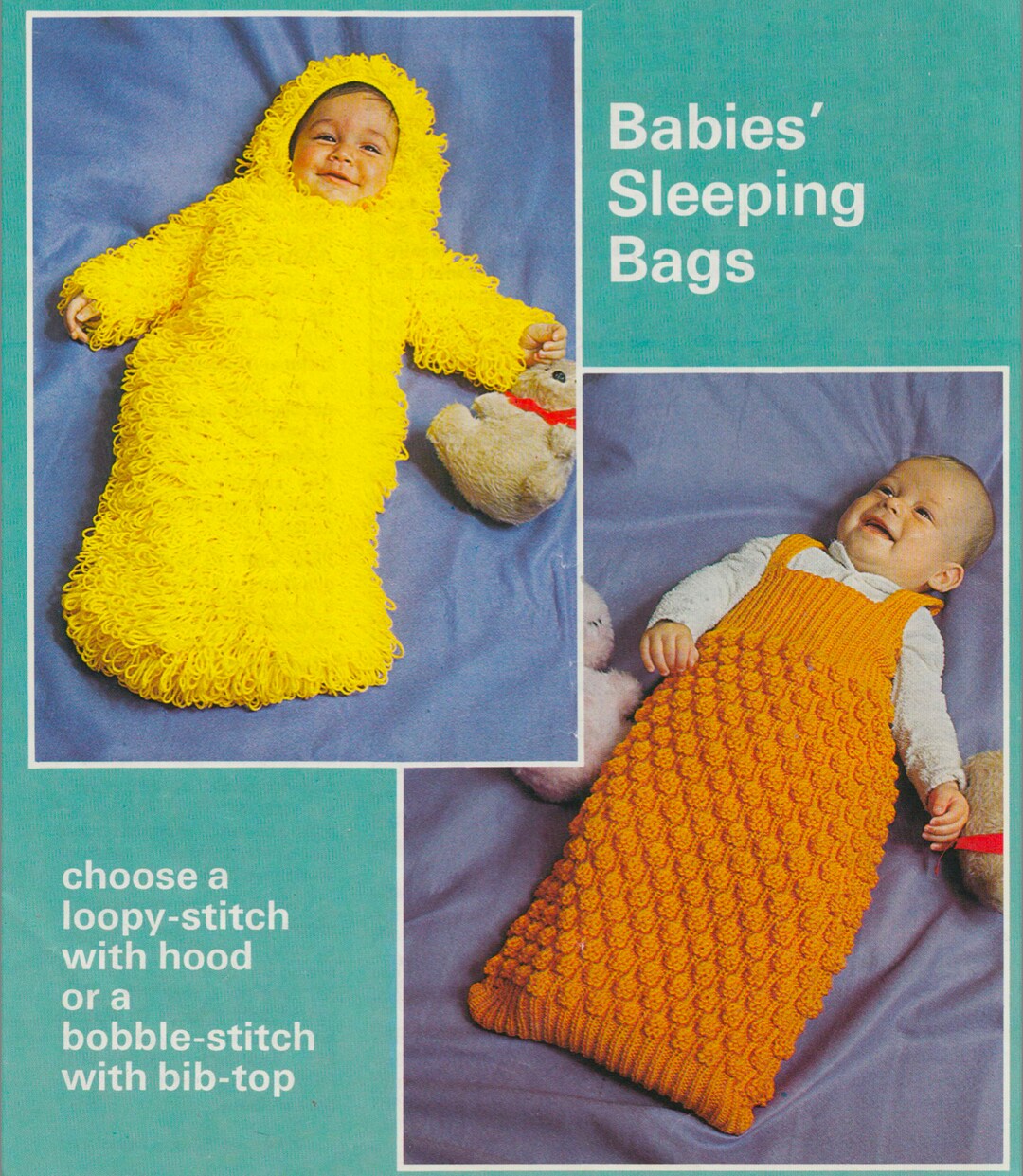 Vintage Knitting Pattern for Baby Sleeping Bag - Loopy and Bobble ...