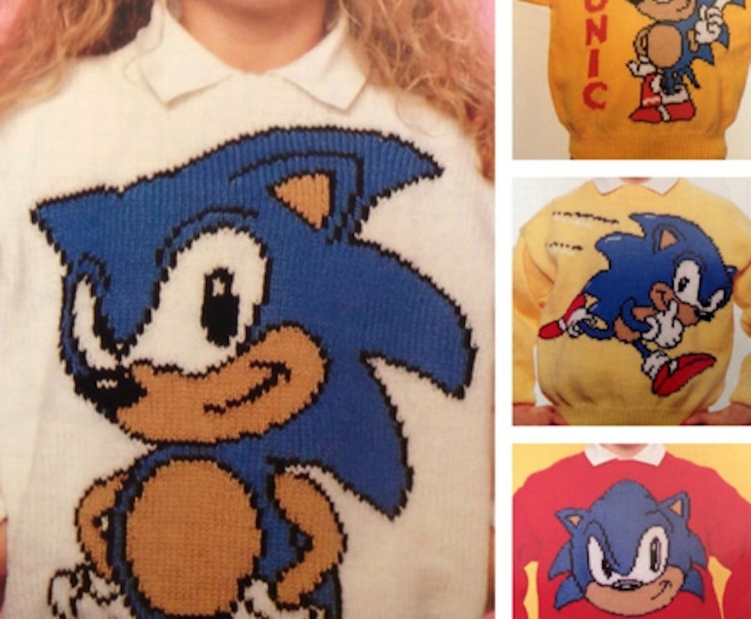 Sonic the Hedgehog Sweater / Jumper Knitting Pattern - Instant Download ...