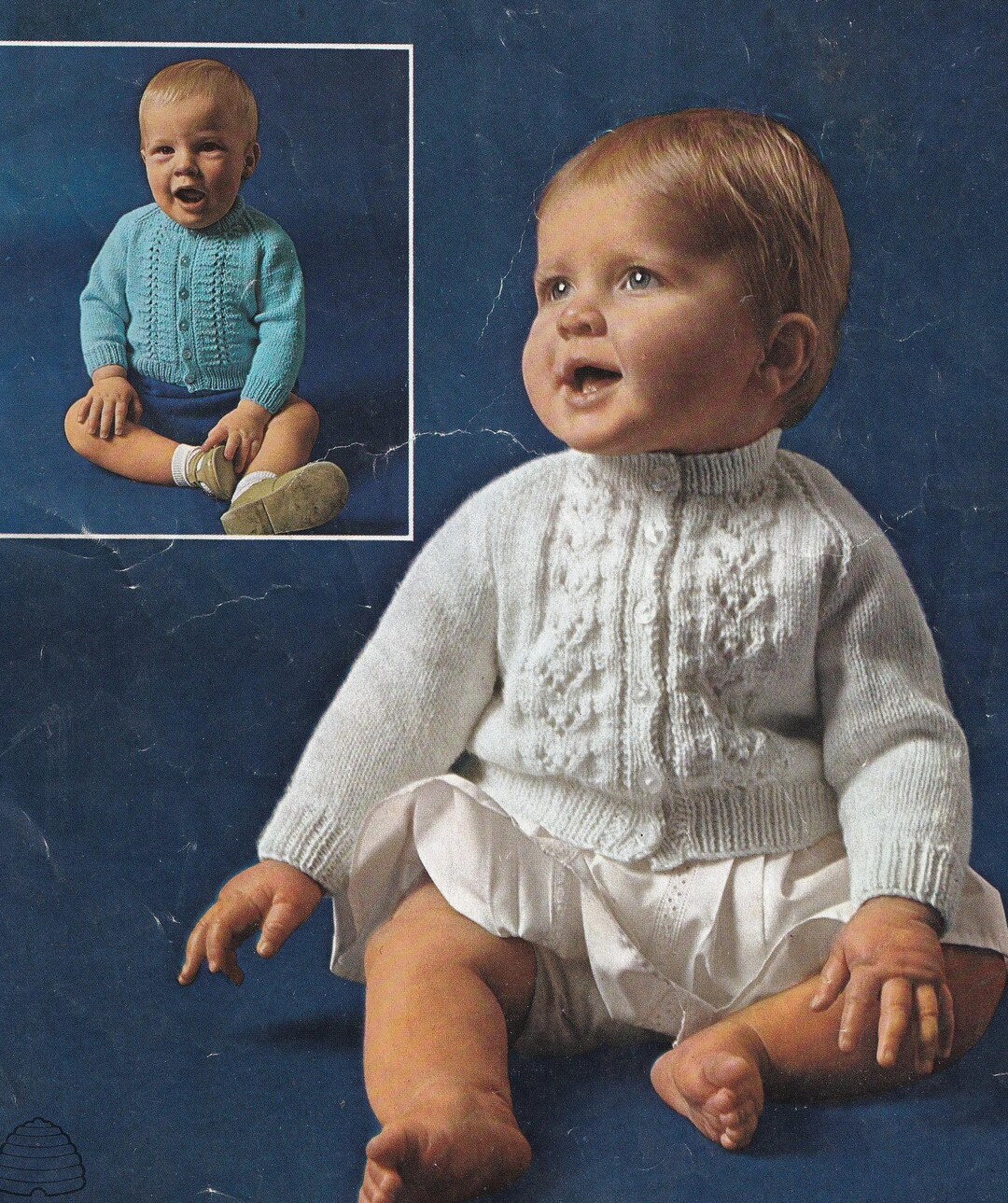 Vintage 3 Ply and 4 Ply Baby Cardigan Knitting Patterns, 4 Designs, PDF ...