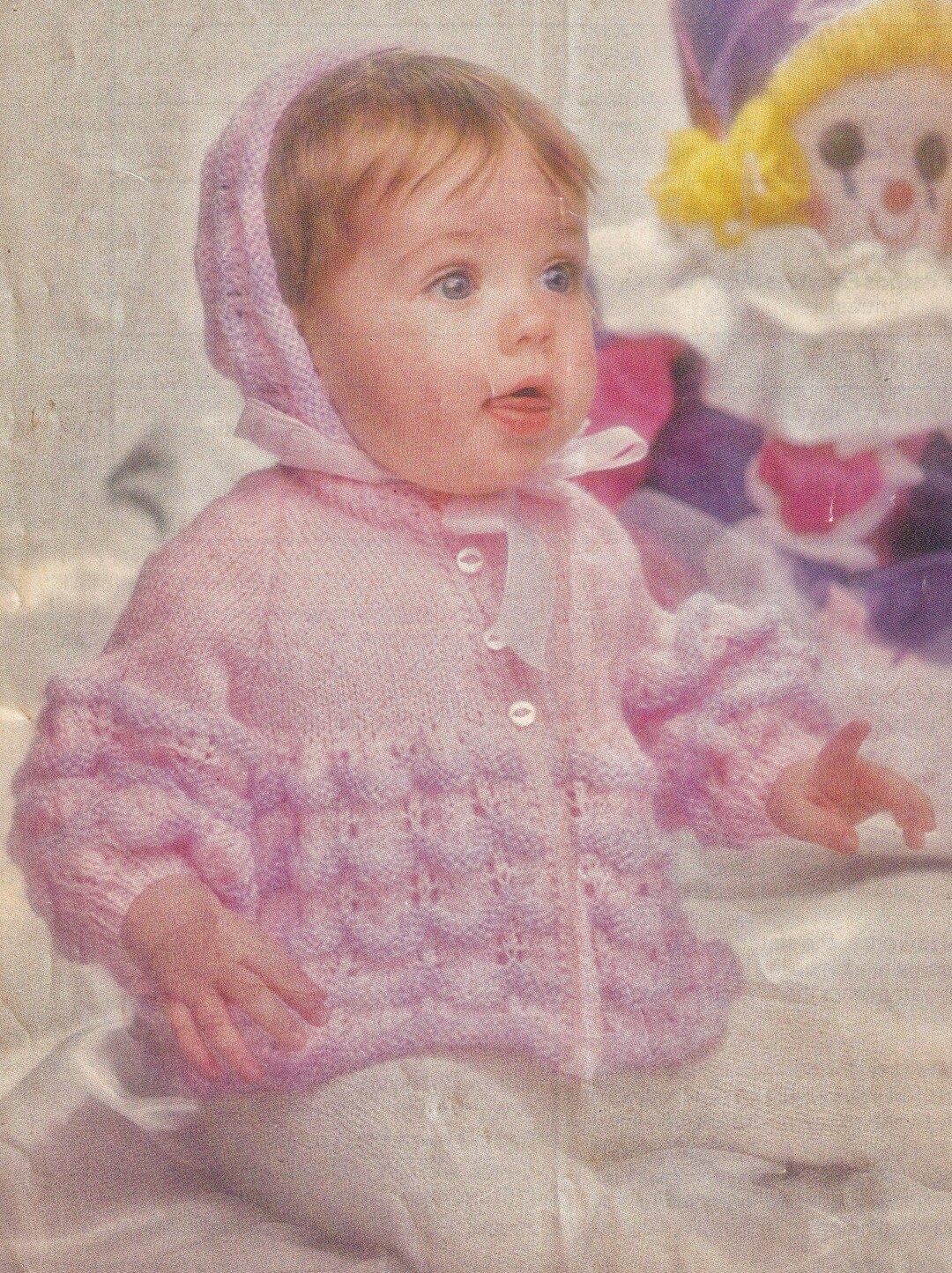 Vintage Baby Knitting Pattern for Lovely Matinee Jacket and Bonnet Set ...