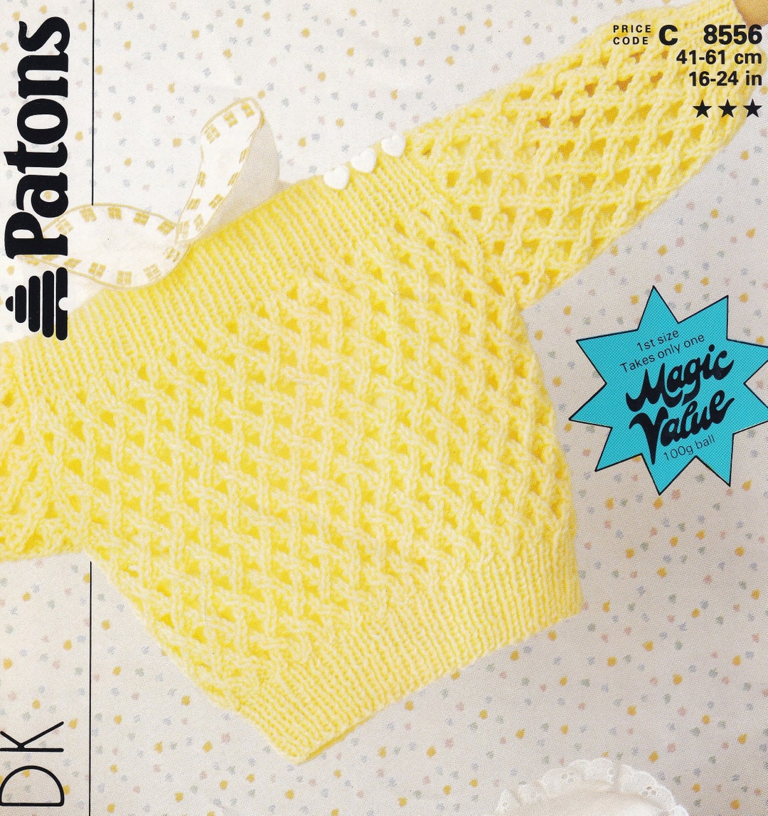 Vintage Slash Neck Baby Sweater Knitting Pattern - Etsy